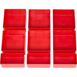 Sch&auml;fer Shop Sch&auml;fer Shop Genius Einsatzkasten-Set f&uuml;r FS Putzmittel- und Materialschr&auml;nke, ABS-Kunststoff, rot, 9-teilig