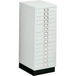 SSI Schubladenschrank DIN A3, 15 Sch&uuml;be, 940 mm hoch, lichtgrau