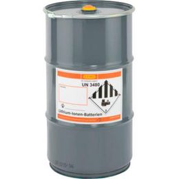 Akku-Sicherheitstonne CEMO, Stahl grau, &Oslash; 382 x H 680 mm, 60 l, inkl. Puffer-/F&uuml;llmaterial ca. 30 Liter