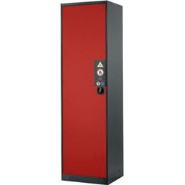 Chemikalienschrank ASECOS CS-CLASSIC, Fl&uuml;gelt&uuml;r, 3 B&ouml;den, 545x520x1950 mm, verkehrsrot