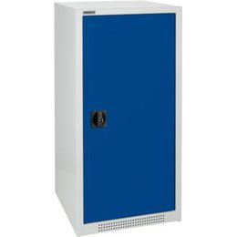 Sch&auml;fer Shop Sch&auml;fer Shop Genius Fl&uuml;gelt&uuml;rschrank FS, Stahl, mit Bel&uuml;ftungsl&ouml;chern, B 545 x T 620 x H 1105 mm, 3 OH, lichtgrau/enzianblau, bis 250 kg