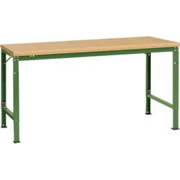 Manuflex Grundtisch UNIVERSAL Spezial, 1750 x 1000 mm, Multiplex natur, resedagr&uuml;n