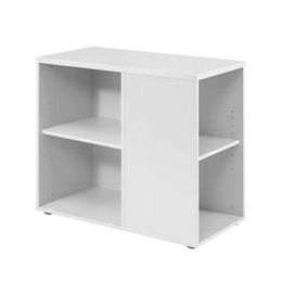 Anstellcontainer TARA, 4 offene Regalf&auml;cher, B 400 x T 800 x H 720 mm, lichtgrau