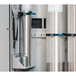 Flaschenhalter seitlich f&uuml;r ASECOS Druckgasflaschenschr&auml;nke, Stahlblech, lichtgrau, B 350 x T 175 x H 175 mm, bis 75 kg