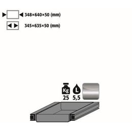 Auszugswanne Standard f&uuml;r ASECOS Sicherheitsschr&auml;nke der S90 Serie, Edelstahl 1.4301, B 348 x T 640 x H 50 mm, 5,5 l, bis 25 kg