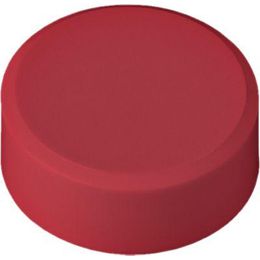 Rundmagnete Maul, Kunststoff & Metall, Feinstruktur, Haftkraft 2 kg, &oslash; 33 x 14 mm, rot, 20 St&uuml;ck