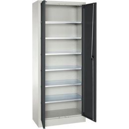 Sch&auml;fer Shop Sch&auml;fer Shop Select Materialschrank MSI 2409, Stahl, 6 Fachb&ouml;den, B 950 x T 400 x H 1935 mm, lichtgrau/anthrazitgrau