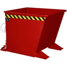 Bauer Sp&auml;ne-Kippbeh&auml;lter SGU-RZ55, f&uuml;r Routenz&uuml;ge, &ouml;l- und wasserdicht, 550 l, RAL 3000 feuerrot