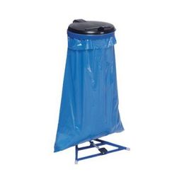 Var M&uuml;llsackst&auml;nder mit Fu&szlig;pedal, enzianblau