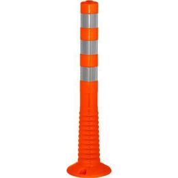 Sperrpfosten Flexipfosten, selbstaufrichtend, H 750 mm, orange-silber