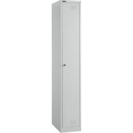 Sch&auml;fer Shop Sch&auml;fer Shop Select Garderobenspind, 1 Abteil, 1-t&uuml;rig, 4 Einlegeb&ouml;den, B 300 x T 457 x H 1800 mm, Qualit&auml;tsfeinblech, abschlie&szlig;bar