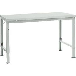Manuflex Grundtisch UNIVERSAL Spezial, 1500 x 1000 mm, Melamin lichtgrau, lichtgrau