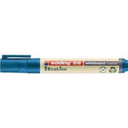 Edding 28 EcoLine Whiteboardmarker, Rundspitze, nachf&uuml;llbar, blau, 10 Stk.
