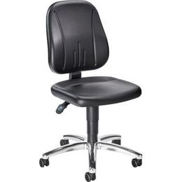 Praxisdrehstuhl bimos, mit Rollen, f&uuml;r Labore & hygienekritische Bereiche, h&ouml;henverstellbar, B 460 x T 470 x H 440-620 mm, Kunstleder, schwarz