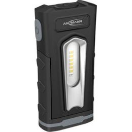 LED-Werkstattleuchte Ansmann WL 500R Pocket, 500 lm (Hauptleuchte), 180 lm (Knopfleuchte), bis zu 26 h, B 64,8 &times; T 40,5 &times; H 131 mm, schwarz