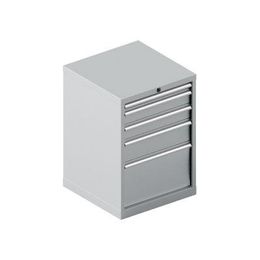 Sch&auml;fer Shop Sch&auml;fer Shop Pure Schubladenschrank 27-27, 5 Sch&uuml;be, bis 75 kg, B 564 x T 572 x H 800 mm, wei&szlig;aluminium/wei&szlig;aluminium
