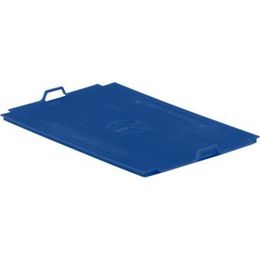 Sch&auml;fer Shop Auflagedeckel RL-KLT-D 35 PP, f. Kleinladungstr&auml;ger R/RL-KLT, B 300 x T 200 mm, blau