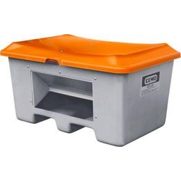 CEMO Streugutbeh&auml;lter unterfahrbar, mit Entnahme&ouml;ffnung, 400 l, L 1210 x B 820 x H 680 mm