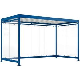 &Uuml;berdachungssystem WSM K&ouml;ln K4 b/b, B 4195 x H 2510 x T 2165 mm, lichte H 2360, fertig montiert, enzianblau