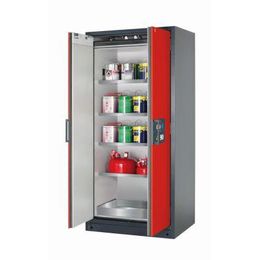 Sicherheitsschrank Typ 90 ASECOS Q-CLASSIC-90, Fl&uuml;gelt&uuml;ren, Front Verkehrsrot, B 893 x T 615 x H 1953 mm