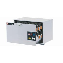 Sicherheitsunterbauschrank Typ 90 ASECOS UB-S-90, Schublade, Front Lichtgrau, B 893 x T 574 x H 600 mm
