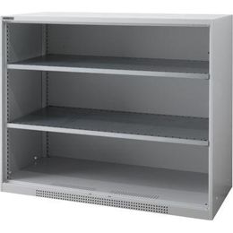Sch&auml;fer Shop Sch&auml;fer Shop Genius Regalschrank FS, 3 OH, 2 h&ouml;henverstellbare Fachb&ouml;den, bis 450 kg, B 1343 x T 420 x H 1105 mm, Stahl, wei&szlig;aluminium RAL 9006