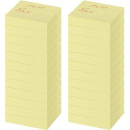 Sch&auml;fer Shop Sch&auml;fer Shop Select Haftnotizen Sch&auml;fer Shop Select, 50 x 40 mm, 3 x 100 Blatt, 24 St&uuml;ck, gelb
