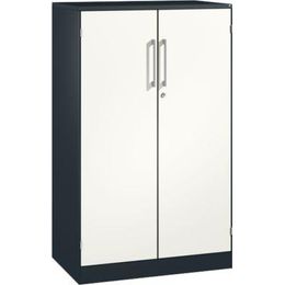 Fl&uuml;gelt&uuml;renschrank ASISTO C 3000, 3 Ordnerh&ouml;hen, B 800 mm, anthrazit/wei&szlig;