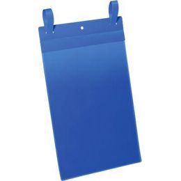 Durable Dokumententaschen mit Lasche, B 210 x H 297 mm (DIN A5), 50 St&uuml;ck, blau
