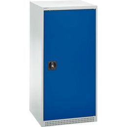 Sch&auml;fer Shop Sch&auml;fer Shop Genius Fl&uuml;gelt&uuml;renschrank FS, Stahl, mit Bel&uuml;ftungsl&ouml;chern, B 545 x T 520 x H 1105 mm, 3 OH, Lichtgrau/Enzianblau, bis 150 kg