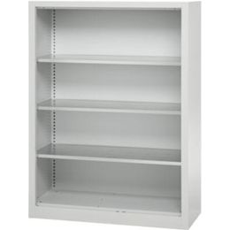 Sch&auml;fer Shop Sch&auml;fer Shop Select Regalschrank MS, 4 OH, B 1200 x T 400 x H 1584 mm, Stahlblech, Lichtgrau