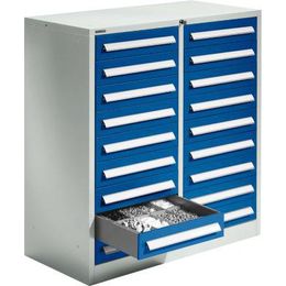 Sch&auml;fer Shop Sch&auml;fer Shop Select Schubladenschrank SF 180, 18 Sch&uuml;be, lichtgrau RAL 7035 enzianblau RAL 5010