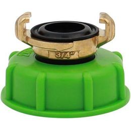 IBC Adapter 2" auf 0,75", Grobgewinde auf Feingewinde, Schnellkupplung, &Oslash; 55-62 mm