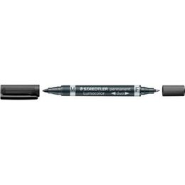 Staedtler Permanent-Marker Lumocolor duo, schwarz, 10 St.