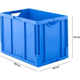 Sch&auml;fer Shop Euro Box Serie LTB 6420, aus PP, Inhalt 82,3 L, ohne Deckel, blau