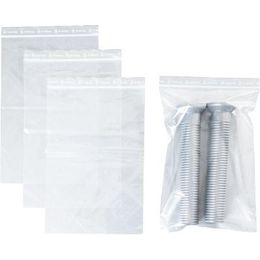 S&Z Druckverschlussbeutel, Polypropylen, 200 &times; 300 mm, 50 &micro;m, 50% Regeneratanteil, ohne Druck, transparent, 1000 Stk.