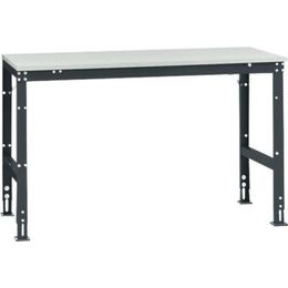 Manuflex Grundtisch UNIVERSAL Standard, Tischplatte Kunststoff, 1500x800, anthrazit