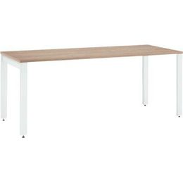 Sch&auml;fer Shop Sch&auml;fer Shop Select Schreibtisch LOGIN, 4-Fu&szlig;, B 1600 x T 800 x H 740 mm, Eiche/verkehrswei&szlig;