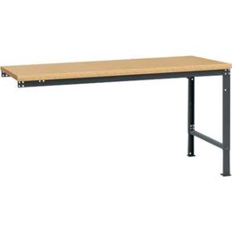 Manuflex Ansatztisch UNIVERSAL Spezial, Tischplatte Multiplex, 1750x1000, anthrazit