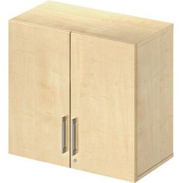 Sch&auml;fer Shop Sch&auml;fer Shop Select Aufsatzschrank LOGIN, 2 Ordnerh&ouml;hen, Griffe unten, B 800 x T 420 x H 726 mm, Ahorn Dekor/Ahorn