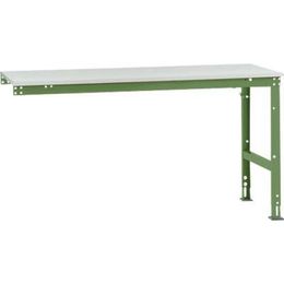 Manuflex Ansatztisch UNIVERSAL Standard, 1750 x 800 mm, Kunststoff lichtgrau, resedagr&uuml;n