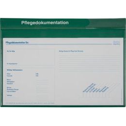 BOI Pflegedokumentenmappen System Line, 8 Klarsichttaschen, 4 Registerbl&auml;tter, PVC, 19 mm F&uuml;llh&ouml;he, gr&uuml;n, 10 St&uuml;ck