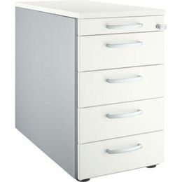 Sch&auml;fer Shop Sch&auml;fer Shop Genius Standcontainer 13333, mit Griff rund, B 435 x H 717 mm, wei&szlig;/wei&szlig;alu