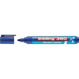 Edding 380 Flipchart-Marker, Rundspitze, blau, 10 St&uuml;ck