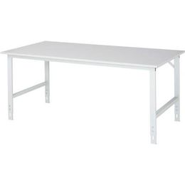 Rau ESD-Arbeitstisch Tom, manuell h&ouml;henverstellbar, 28 mm Spanplatte mit Melaminbelag, bis 500 kg, B 2000 x T 1000 x H 760-1080 mm, lichtgRau