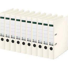 Leitz&reg; Ordner 1007/1008, DIN A4, R&uuml;ckenbreite 52 mm, 10 St&uuml;ck, wei&szlig;