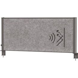 Maul Tisch-Trennwand Maulconnecto Uplight, LED-Beleuchtung, 1200 x 500 mm, anthrazit