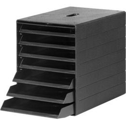 Durable Schubladenbox Idealbox Plus, 7 Sch&uuml;be, DIN C4, Kunststoff, schwarz