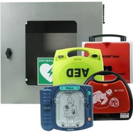 Universal Defibrillator-Au&szlig;enwandkasten, klimatisiert, beleuchtet mit Alarm, IP54, B 400 mm x T 200 mm x H 400 mm