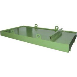 Bauer Containerwanne CW 3, Stahl, f&uuml;r Absetzcontainer bis 10 m&sup3;, Neigungswinkel 5&deg;, 3300 x 2030 x 560, RAL6011